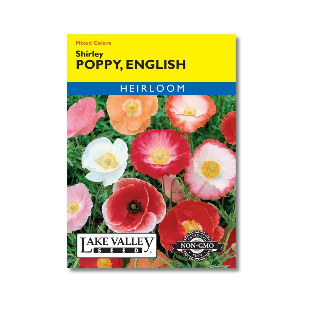 English Poppy 'Shirley Mix' Heirloom Seeds | Willard Bay Gardens